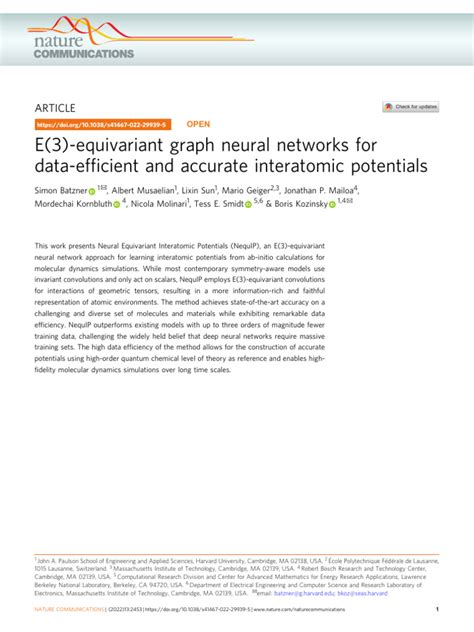 E 3 Equivariant Graph Neural Networks For Data Ef Ficient And