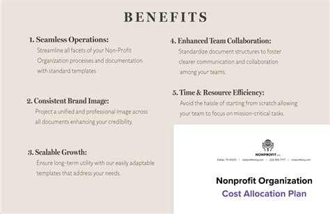 Nonprofit Organization Cost Allocation Plan Template In Word Pdf