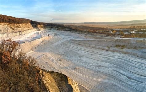 Premium Photo Aerial View Of Open Pit Mining Site Of Limestone
