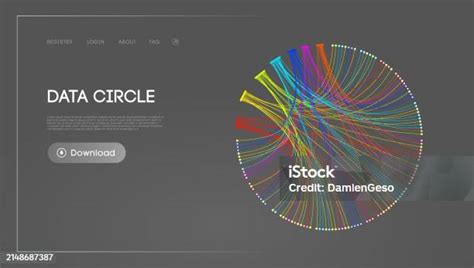Big Data Circle Blockchain Technology Background Neural Network Digital Background Stock