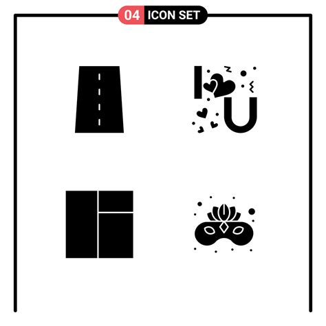 Thematic Vector Solid Glyphs And Editable Symbols Of Driveway Grid Path I Carnival Editable