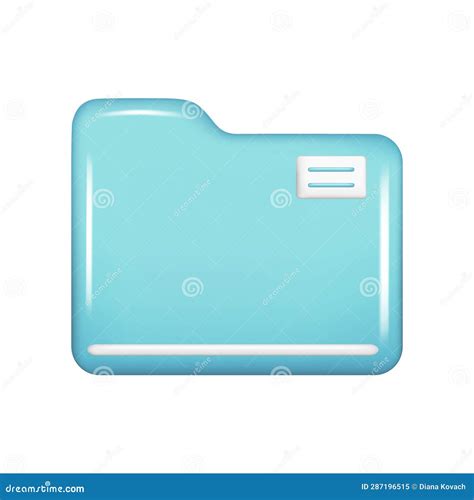 Realistic 3d Blue Closed Folder Decorative 3d Management File Element Web Symbol Paper Icon