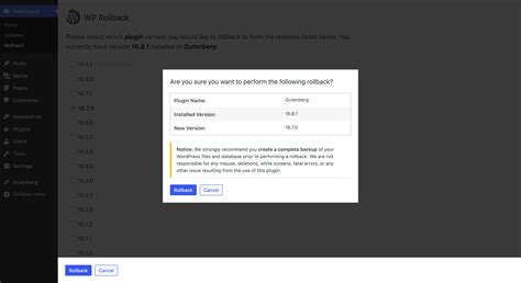 How To Rollback Wordpress Plugins And Themes To Previous Versions