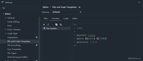 Idea设置类注释和方法注释模板idea配置通用注解 Csdn博客
