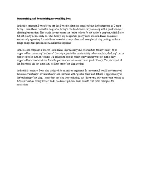 Summarizing And Synthesizing Pdf