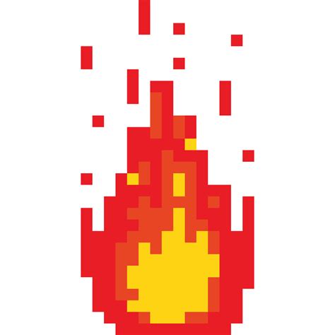 píxel arte fuego icono 27190808 png