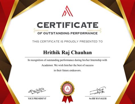 Hrithik Raj Chauhan On Linkedin Artificialintelligence Internship Outstandingperformance