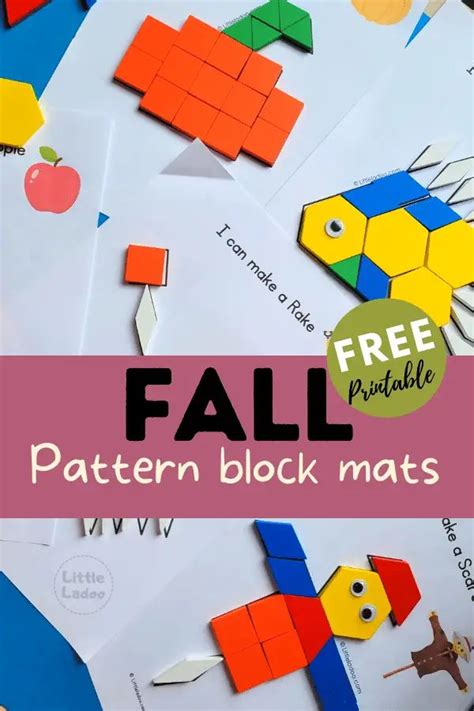 Fall Pattern Block Mats For Babes And Prebabeers In 2024 Pattern Blocks Pattern Cards