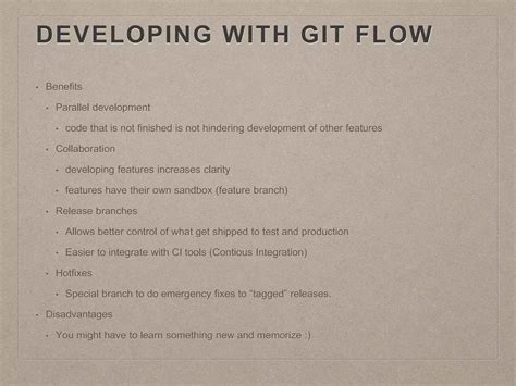 Git Flow Workflow Example PPTX