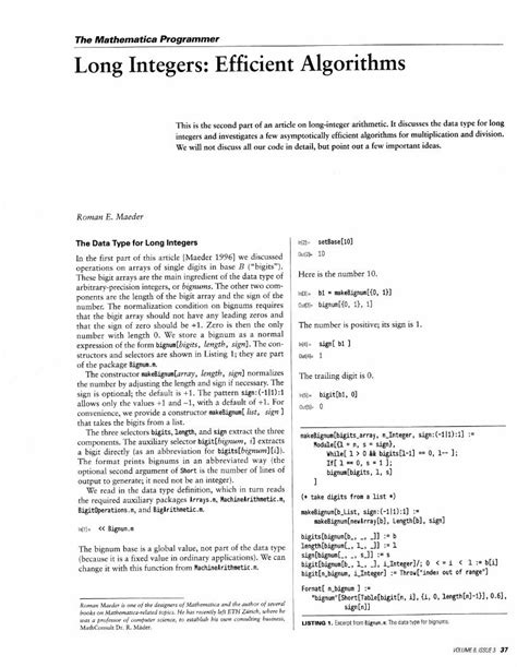 Pdf Long Integers Efficient Algorithms Dokumen Tips