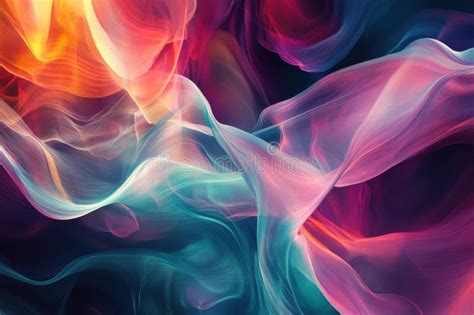 Abstract Swirling Pattern In Vibrant Hues Stock Illustration