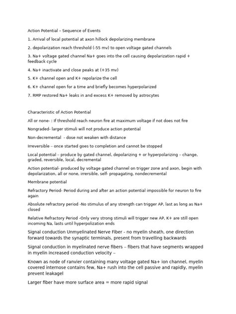 Action Potential Pdf