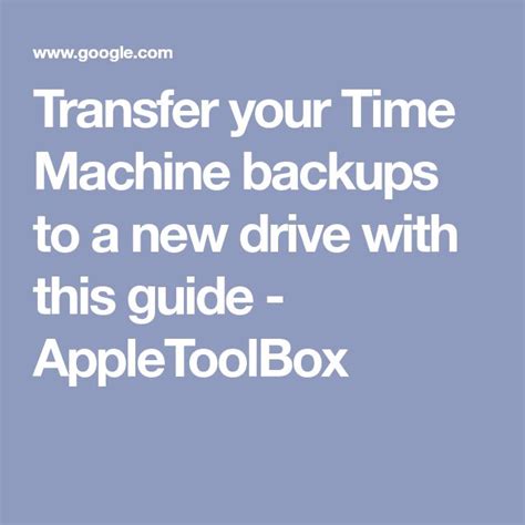 Transfer Your Time Machine Backups To A New Drive With This Guide New