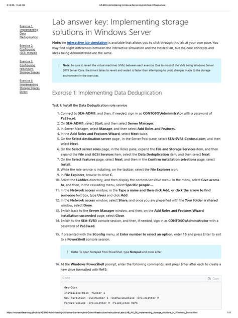 Lab Answer Key Implementing Storage Solutions In Windows Server Pdf