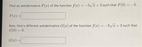 Solved Find An Antiderivative F X ﻿of The Function