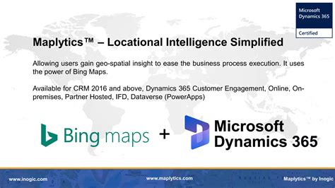 maplytics maps dynamics 365 crm ppt