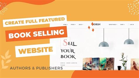 create book selling website book author book publisher website theme