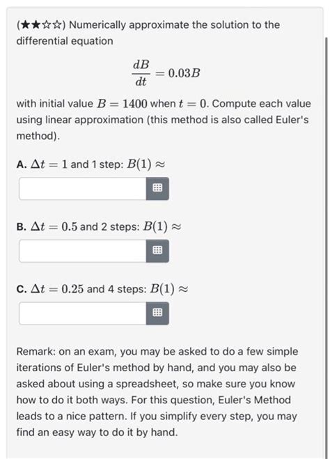 solved ★☆☆ numerically approximate the solution to the