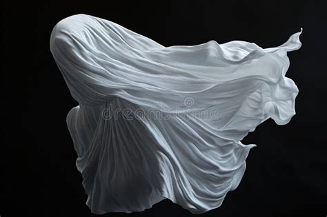 Abstract Flowing White Fabric Art Stock Illustration Illustration Of