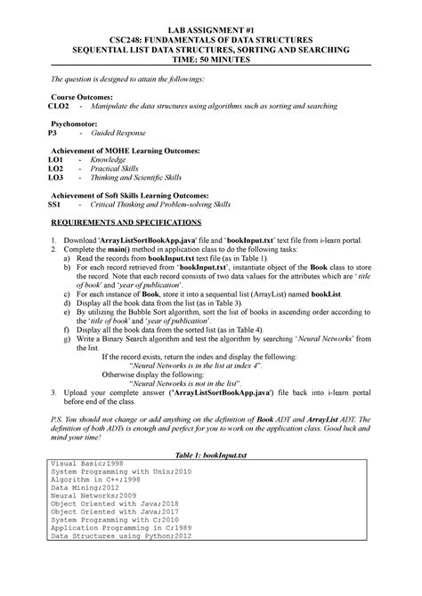 1 Lab Assignment1 Lecture Notes 1 Csc248 Fundamentals Of Data