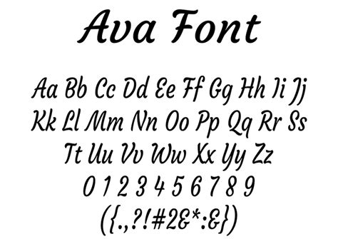 Ava Font Svg Handwritten Font Svg Cursive Font Svg Handwritten Digital Download Font Bundle