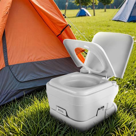 Wooflex Portable 2 6 Gal Camping Toilet 3 2 Gal Freshwater Tank High Density Pe And Abs 275lb