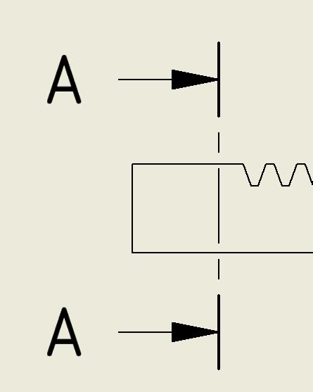 移动 Inventor 工程图上的剖视图定义箭头