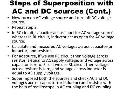 Superposition Of Ac And Dc Sources Pptx Physics Science