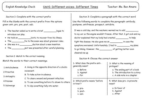 Unit1 English Knowledge Check Year 6 Cambridge Pdf Microbiology Epidemiology