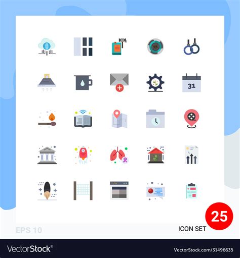 Set Commercial Flat Colors Pack For Royalty Free Vector