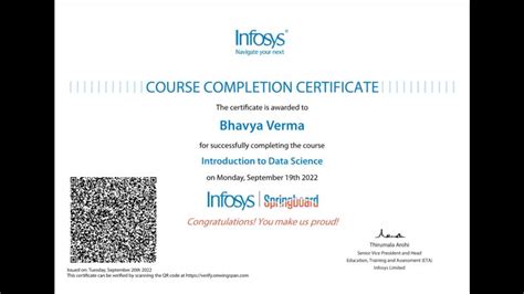 datascience infosys infosysspringboard pythondeveloper bhavya verma