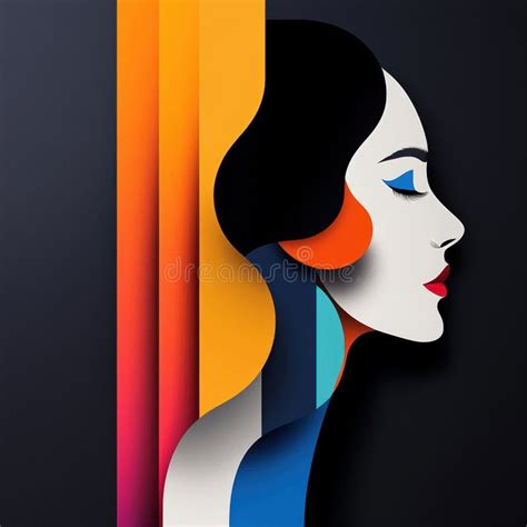A Modern Artistic Portrait Showcasing Vibrant Colors And Unique Geometric Shapes Celebrating