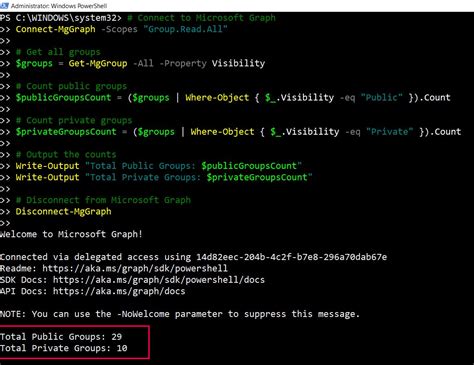 Fetch The Count Of Public And Private Microsoft 365 Groups