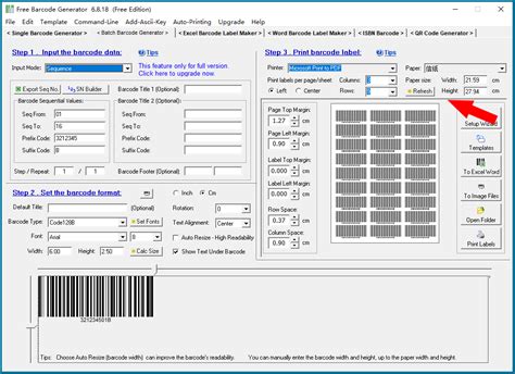 Help Documents Of Barcode Software Print Bulk Barcodes Quickly