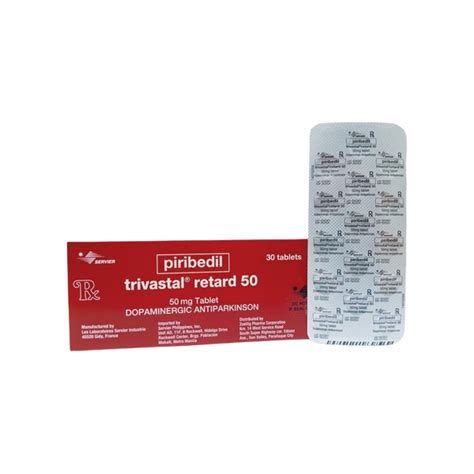 Trivastal Retard 50 Piribedil 50mg Tablet 30s Price In The Philippines