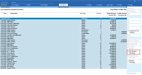 How To Apply Sampling Methods In Tallyprime Tallyhelp