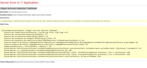 Sitecore Commerce 92 Illegal Recursion Detected