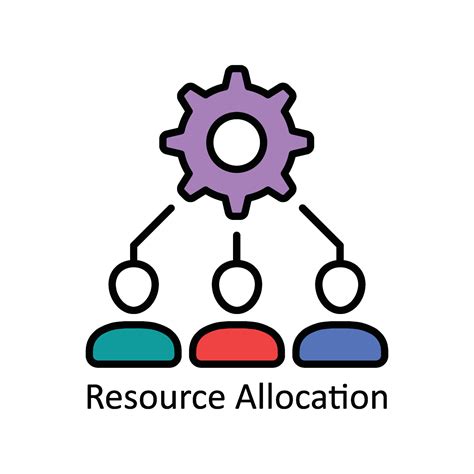 Resource Allocation Vector Fill Outline Icon Design Illustration Product Management Symbol On