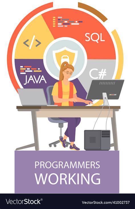 Programmer Engineering And Coding Royalty Free Vector Image