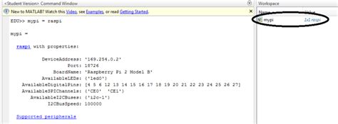 Using Matlab Support Package And Raspberry Pi Set Up And Blink