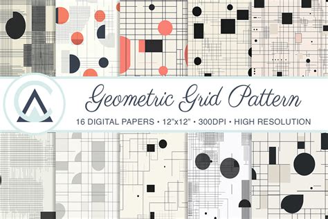 Abstract Geometric Grid Seamless Pattern Graphic By Artcursor · Creative Fabrica