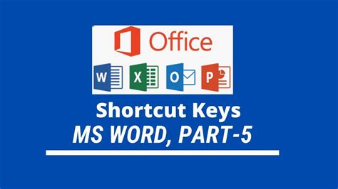 Ms Office Word Shortcut Keys Tutorial Office Word Ms Office Word