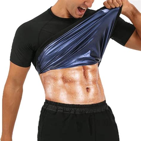 Kaufe Sauna Shirt Für Herren Schwitzanzug Kurzärmlig Kompressions T