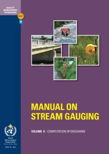 Manual On Stream Gauging Vol Ii Computation Of Discharge