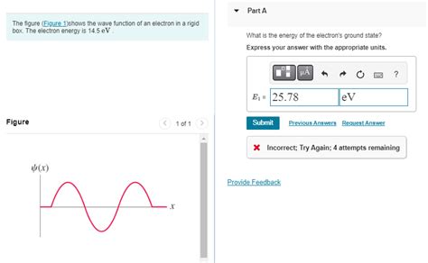 Solved The Figure Ishows The Wave Function Of An Electron In Chegg