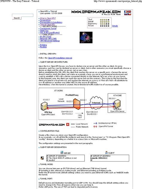 openvpn the easy tutorial 2 pdf transmission control protocol port computer networking