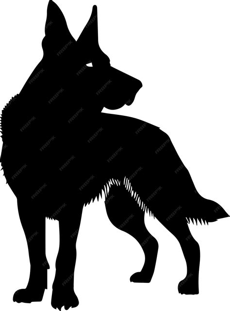 Premium Vector German Shepherd Vector Silhouette