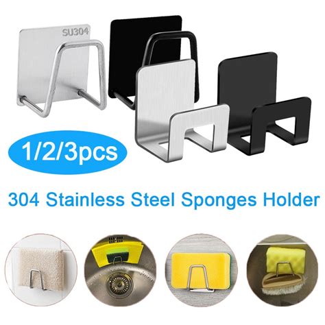 304 스테인리스강 스폰지 홀더 주방 싱크대 스폰지 배수 건조 랙 주방 보관 정리대 액세서리 Aliexpress