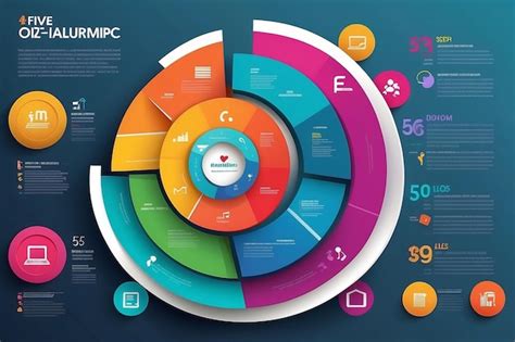 Premium Photo Colorful Infographic In Five Steps