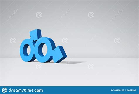 Gender Signs Illustration For Lgbt Themed Background With Two Sexual
